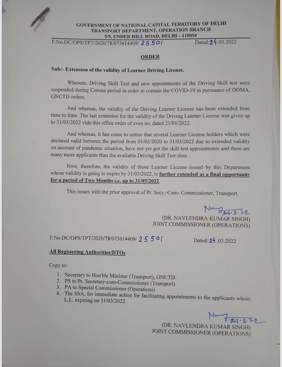 Delhi Government Extends Learner’s License Date – Motofoto Blog